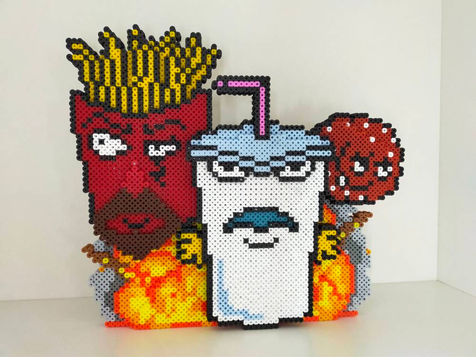 Aqua Teen Hunger Force Bead LED Lamp – Pixel Art Night Light - Etsy