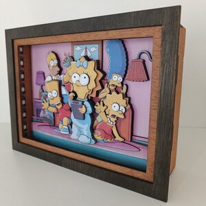 The Simpsons Night Light, Shadow Box, the Simpsons Lightbox,bart Homer ...