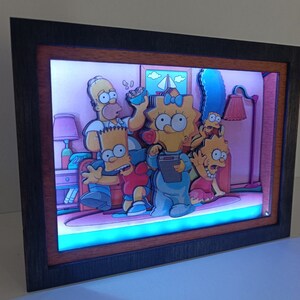 The Simpsons Night Light, Shadow Box, the Simpsons Lightbox,bart Homer ...