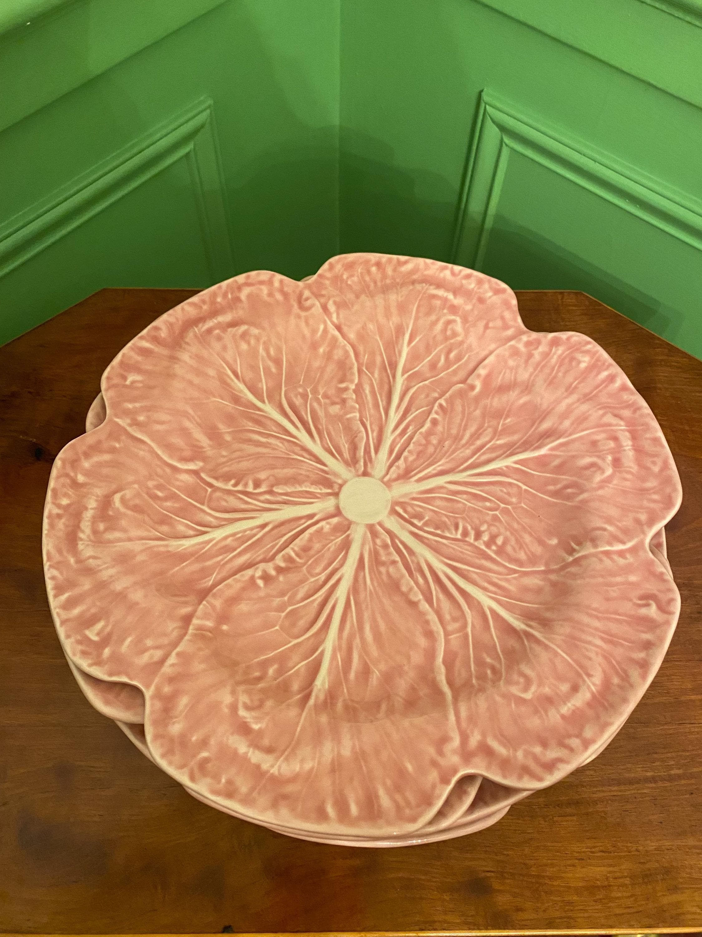 Bordallo Cabbage Pink 12 Dinner Plates Set of 4 - Etsy