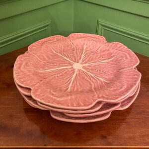 Bordallo Cabbage Pink 12 Dinner Plates Set of 4 - Etsy