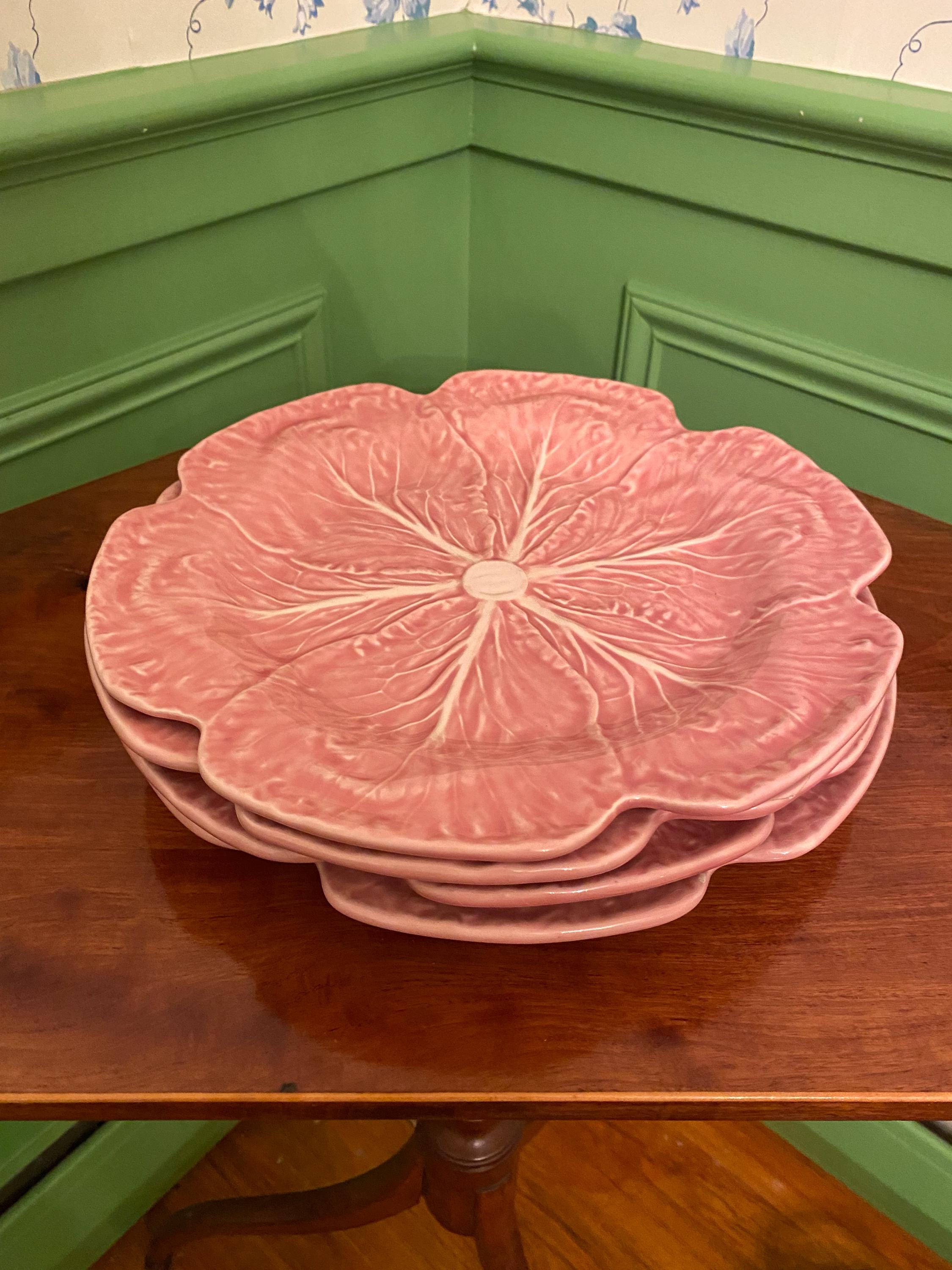 Bordallo Cabbage Pink 12 Dinner Plates Set of 4 - Etsy