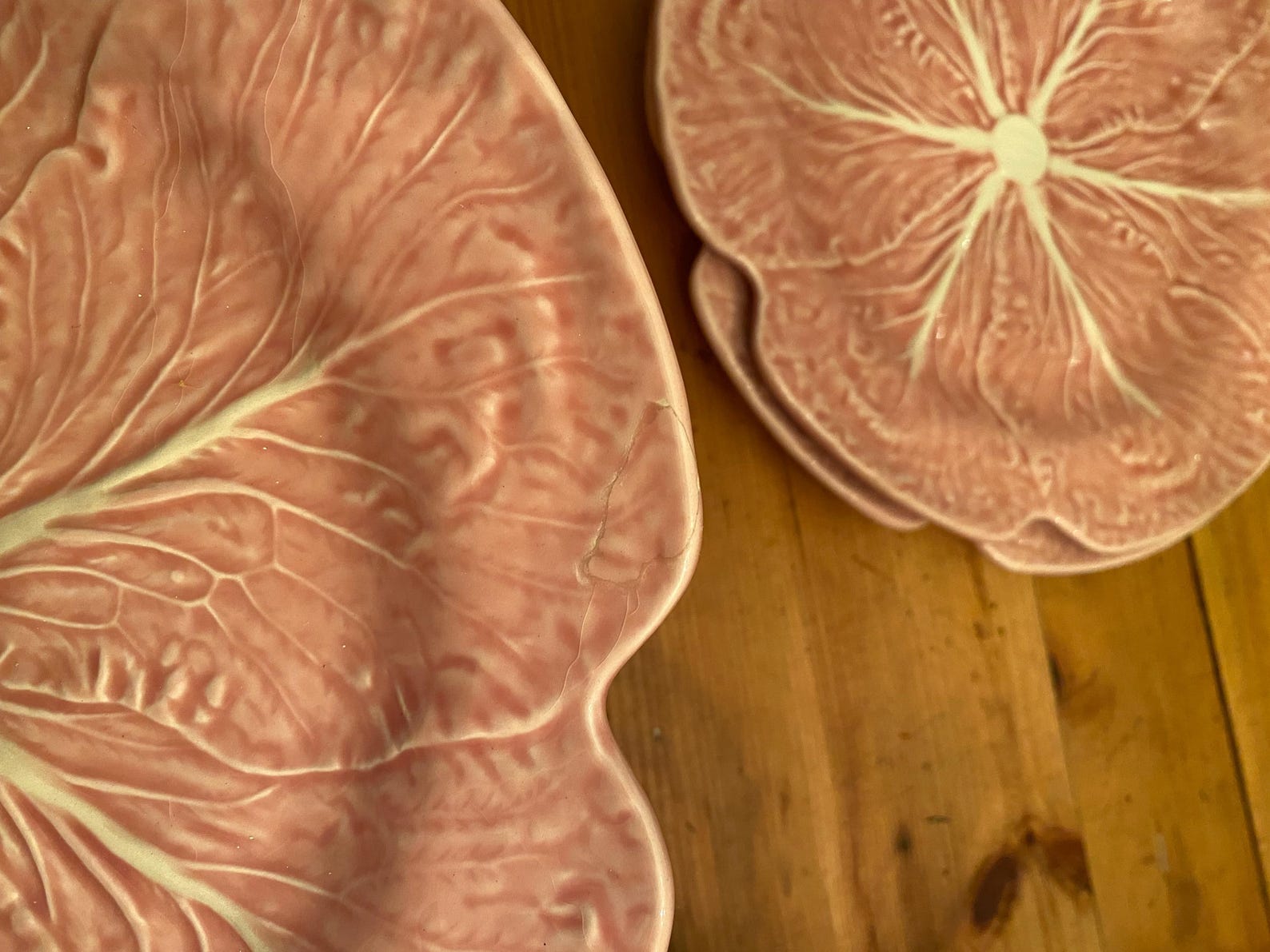 Bordallo Cabbage Pink 12 Dinner Plates Set of 4 - Etsy