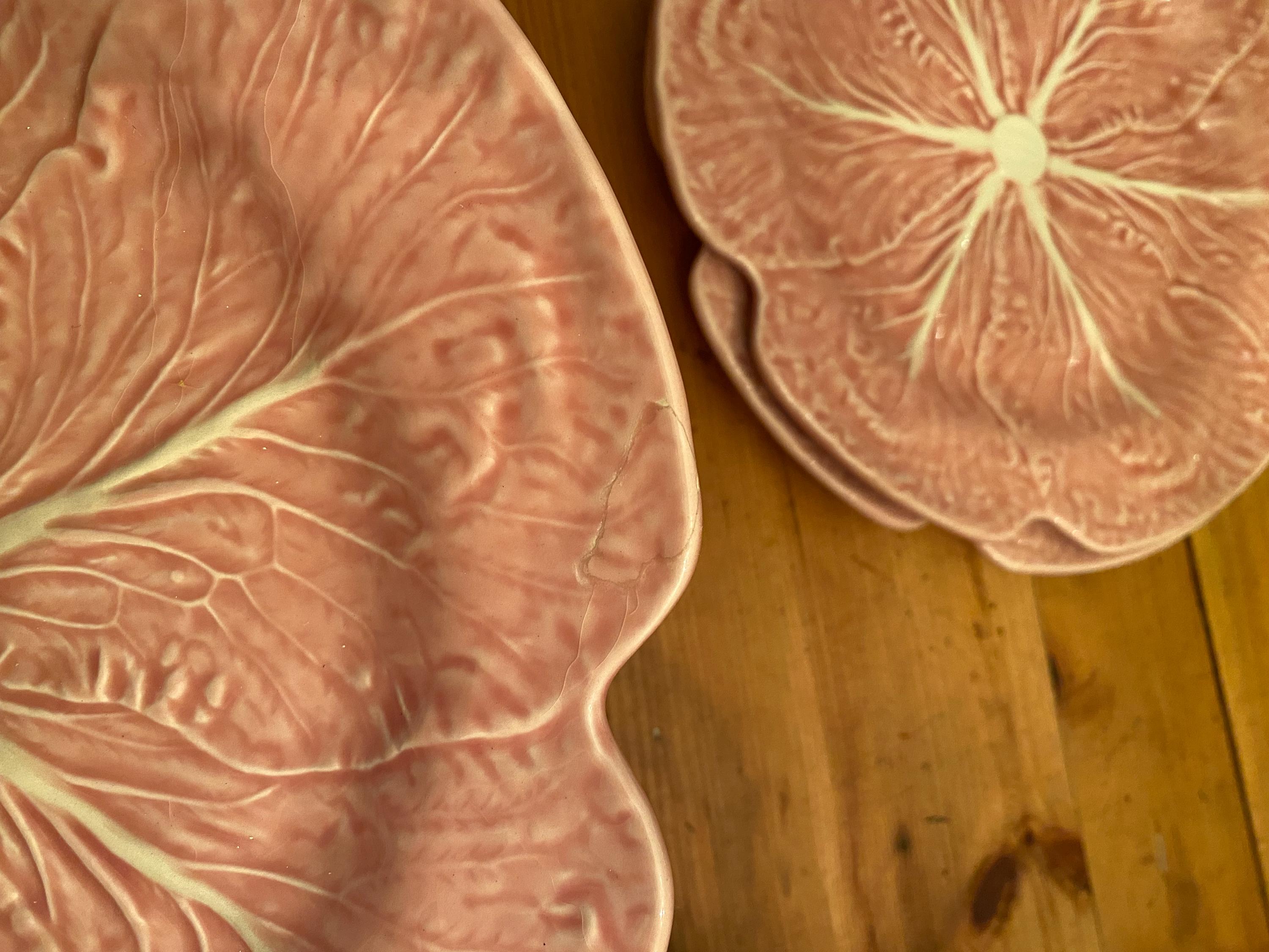 Bordallo Cabbage Pink 12 Dinner Plates Set of 4 - Etsy