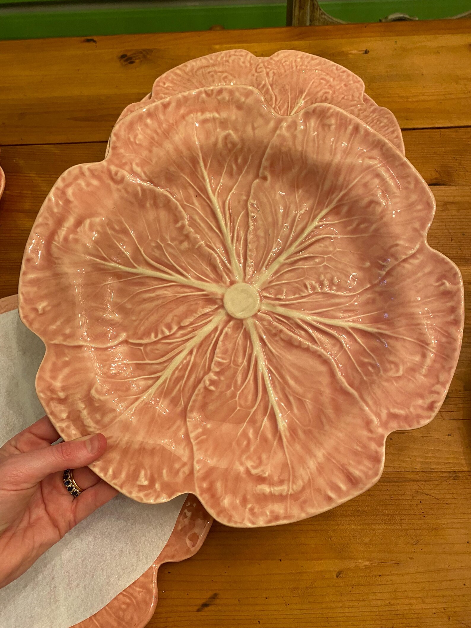 Bordallo Cabbage Pink 12 Dinner Plates Set of 4 - Etsy