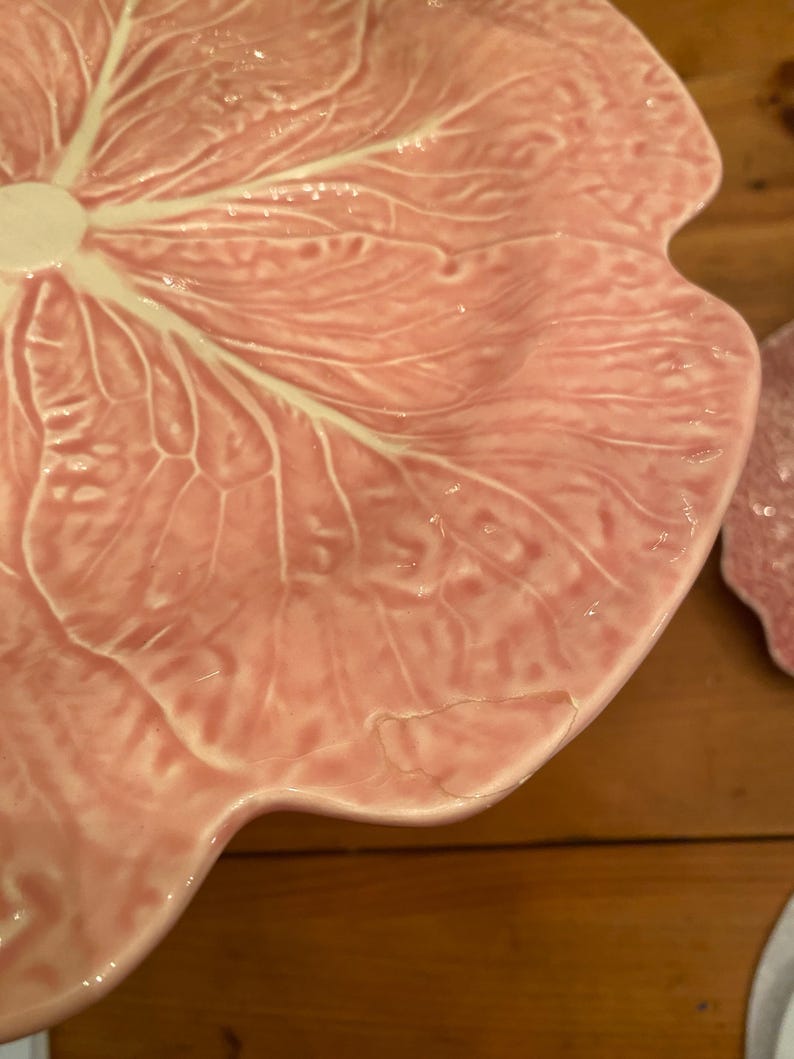 Bordallo Cabbage Pink 12 Dinner Plates Set of 4 - Etsy