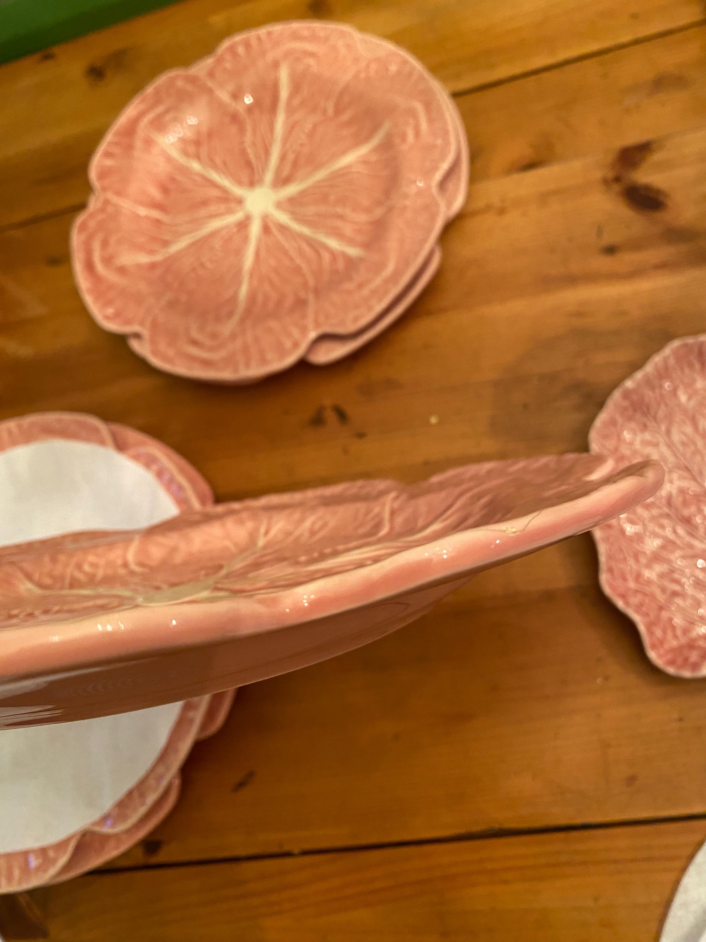 Bordallo Cabbage Pink 12 Dinner Plates Set of 4 - Etsy