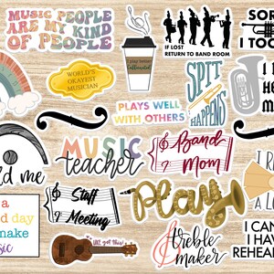 Funny Music Instrument Sticker Decal - Etsy