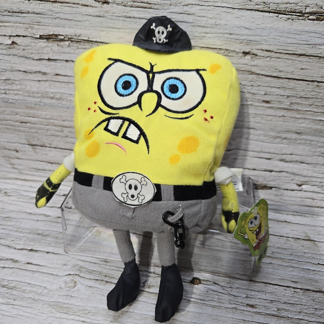 NANCO Tough Biker Spongebob Squarepants 7.5 Plush NWT Vintage 2004 - Etsy