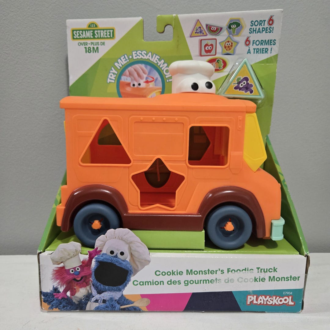 Sesame Street Cookie Monster Cookie Truck Shape Sorter Character Kids ...