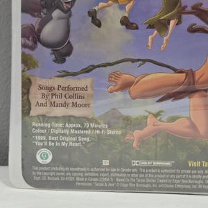 Disney's TARZAN & JANE Animated Movie Vintage Clamshell VHS Factory ...