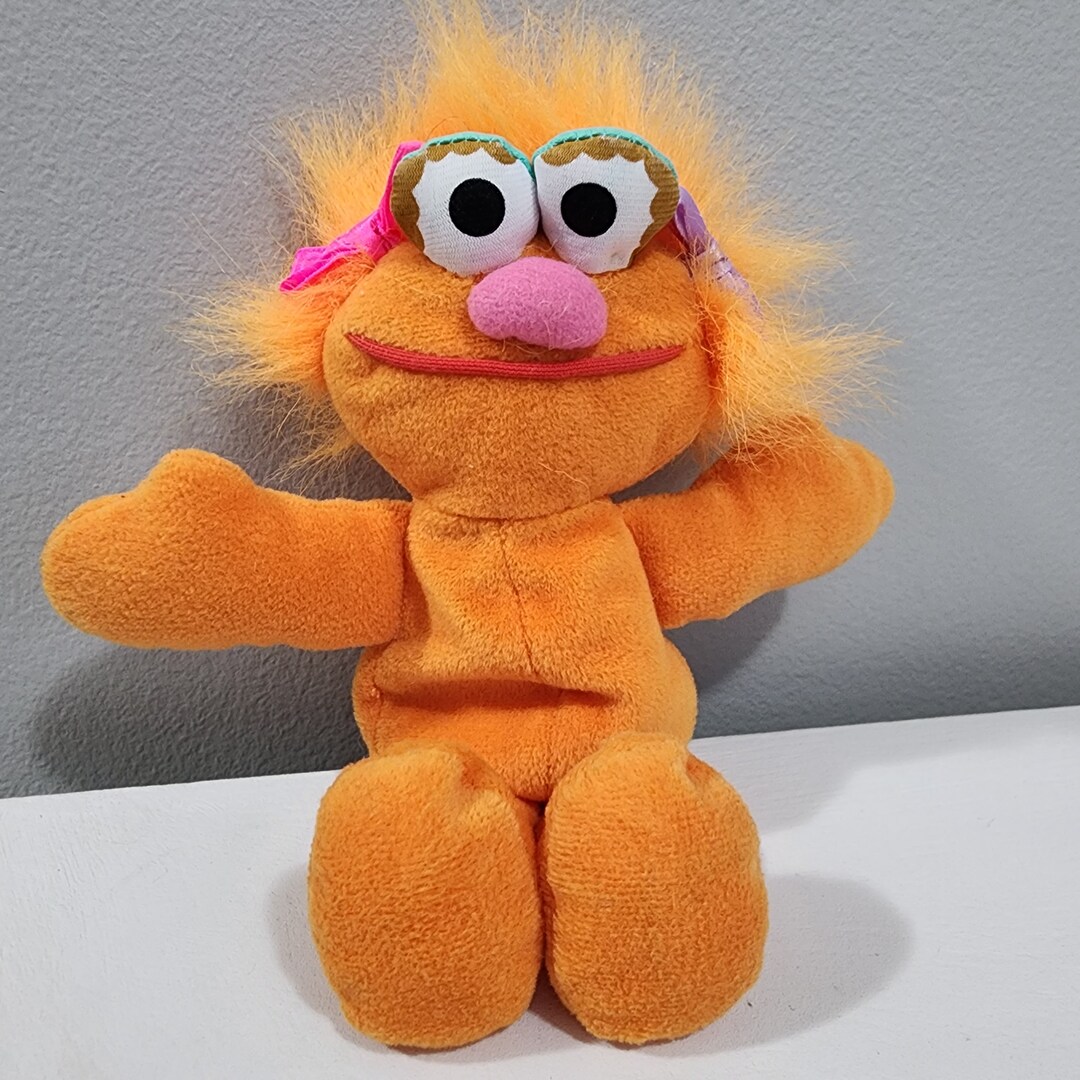 Tyco Sesame Street Beans Zoe Monster Muppet Orange Bean Bag Plush ...