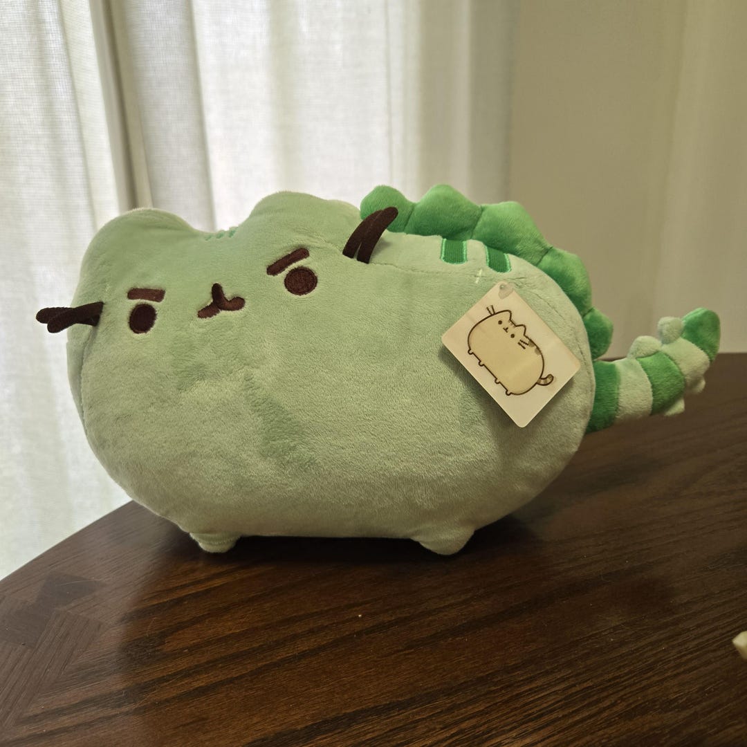 Gund Pusheen Pusheenosaurus Dinosaur Green Cat 12 Long With Tags - Etsy