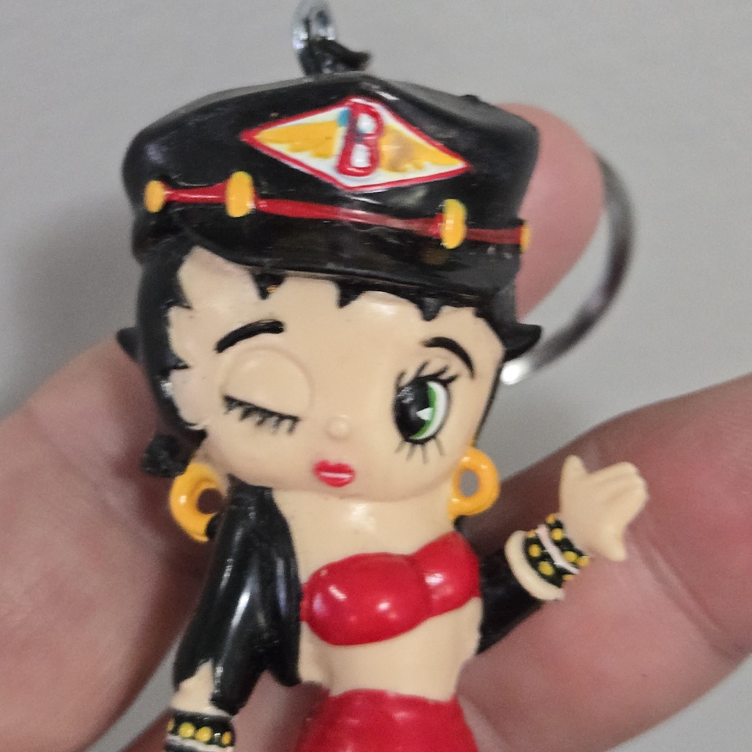 Betty Boop 3D Plastic Keychain Classic Cartoon Star 3.5" Vintage - Etsy