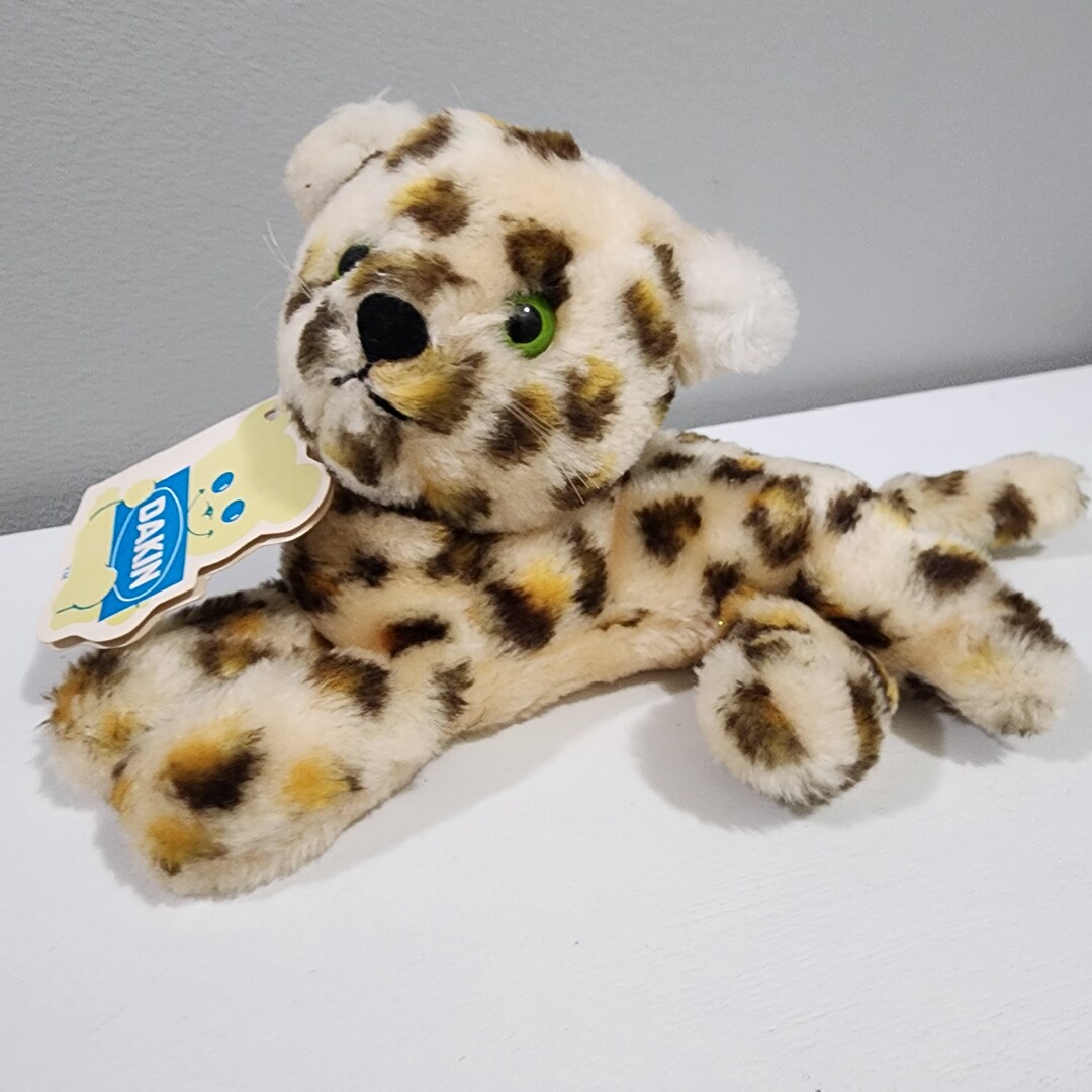 Vintage 1977 10 Dakin Lickety Leopard Lying Down Retro Stuffed Animal ...