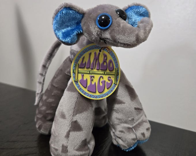 Limbo Legs Blue Elephant Stuffed Plush 6” Vintage 2000 Jakks Pacific ...
