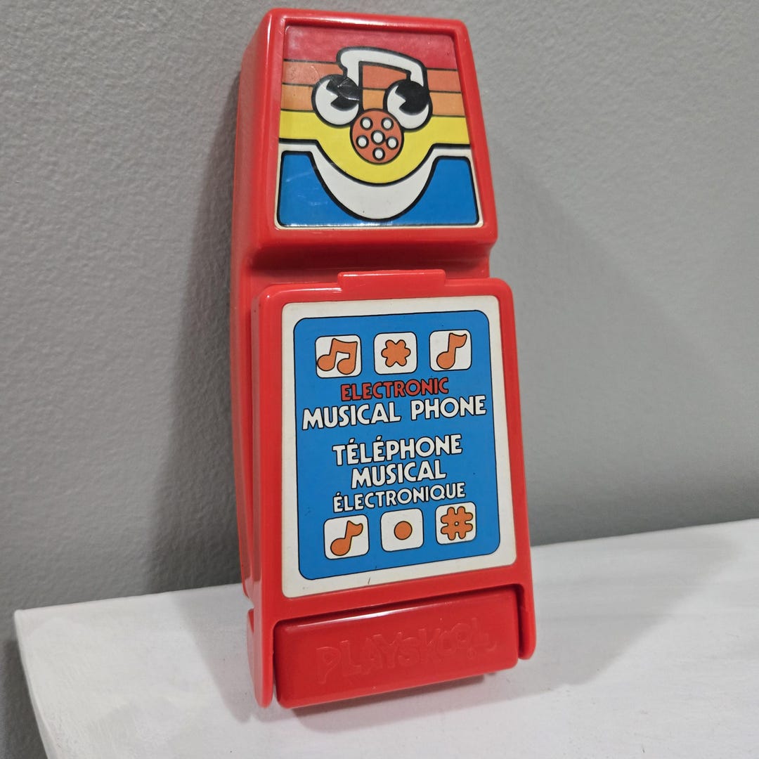 Vintage 1985 Playskool Electronic Musical Toy Flip Phone With Sound ...