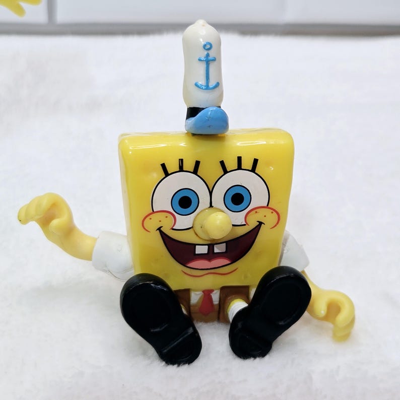 Spongebob Squarepants Toys, Push Puppet & Poseable Fry Cook Figure ...