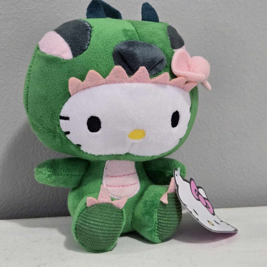 Hello Kitty Plush Godzilla Sanrio Green Dragon Costume Outfit 6.5" New ...