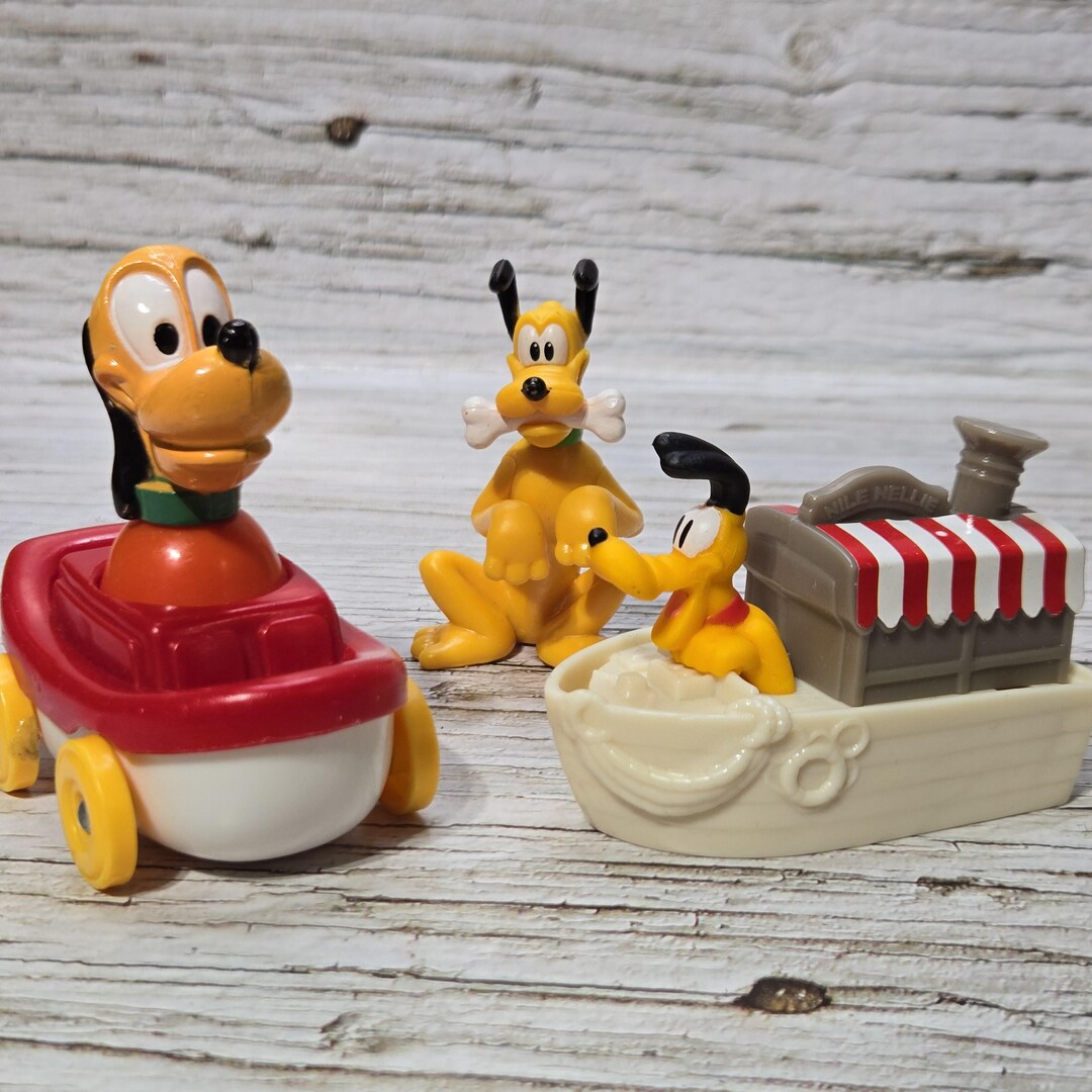 Walt Disney Pluto Toy Lot Vintage Plastic Kids Collectables - Etsy