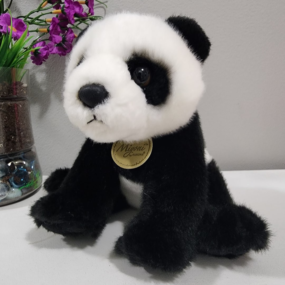 Miyoni by Aurora Panda Bear Sitting Plush Stuffed Animal Toy 6 Inch ...