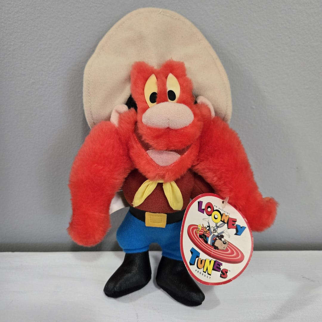 Looney Tunes Yosemite Sam Stuffed Animal Toy 8 Inch Vintage Plush With ...