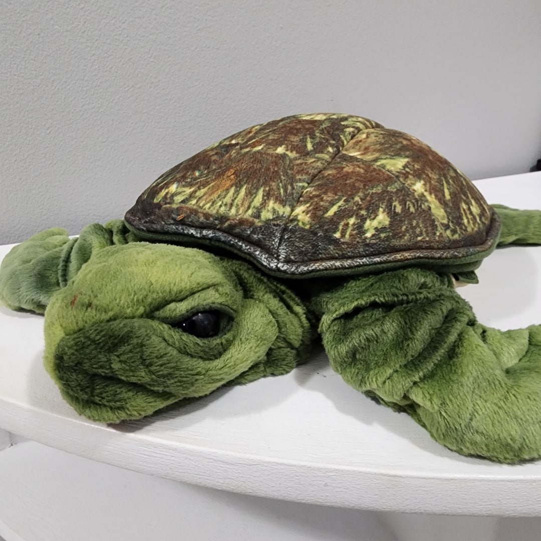 Folkmanis Green Sea Turtle Hand Puppet Plush Ocean Animal Sea Creature ...