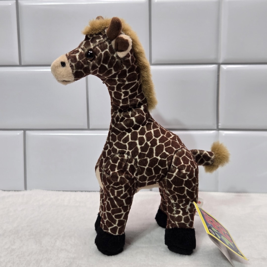 Vintage Geo Pals Giraffe 8" Plush Realistic Stuffed Animal With ...