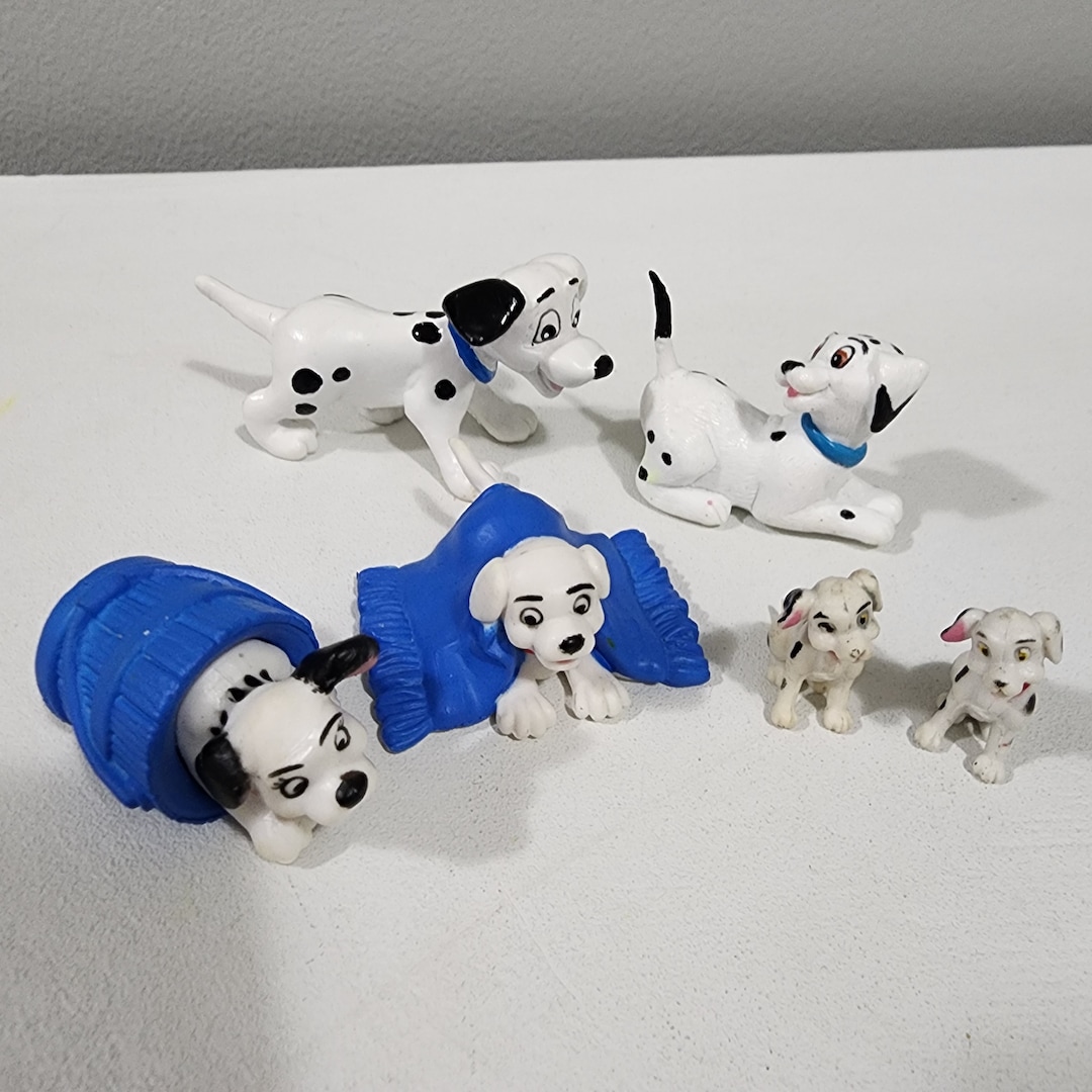 Walt Disney World 101 Dalmatians Figures Set of 6 Black and White ...