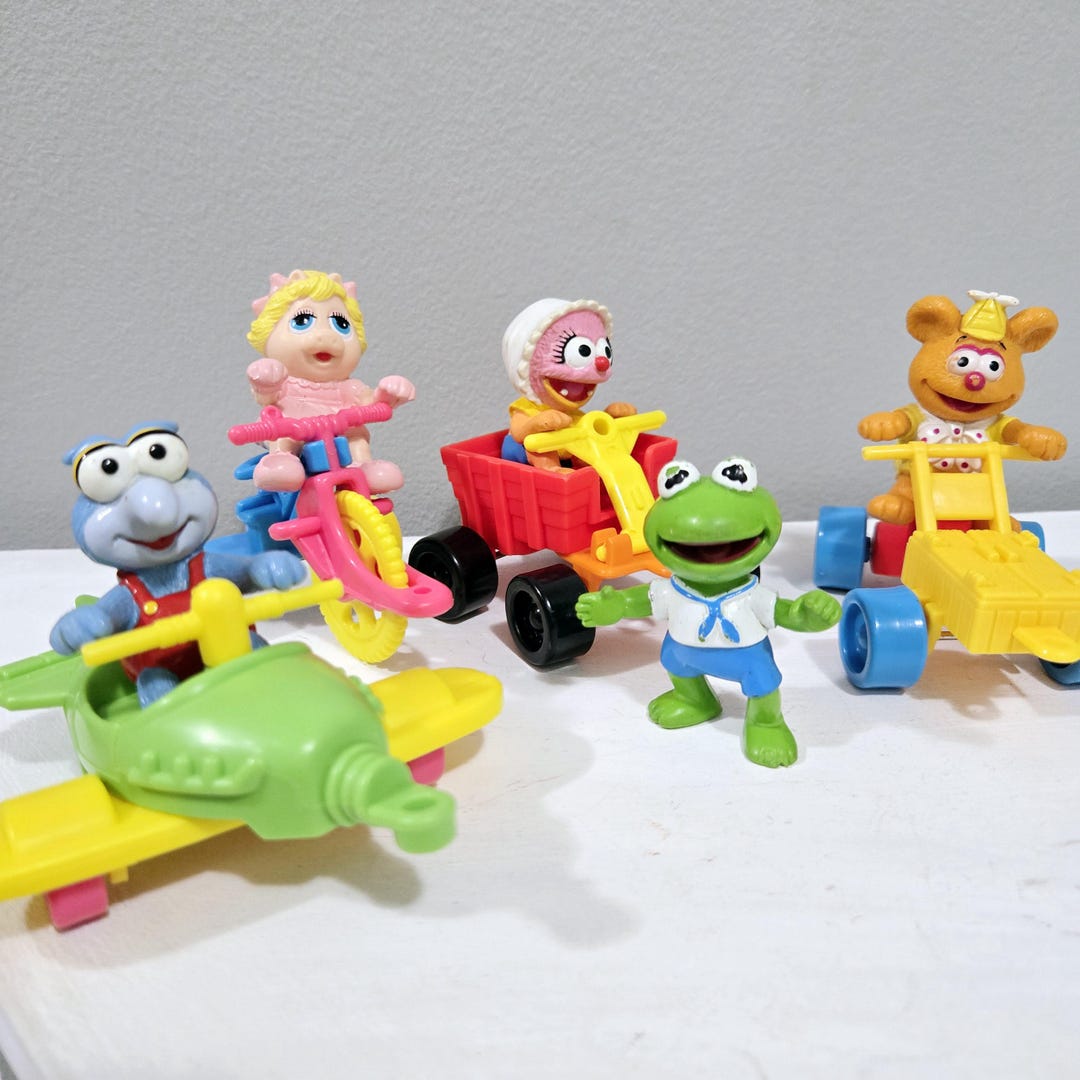 Vintage Mcdonalds Muppet Babies Toy Gonzo Miss Piggy Kermit Fozzie and ...