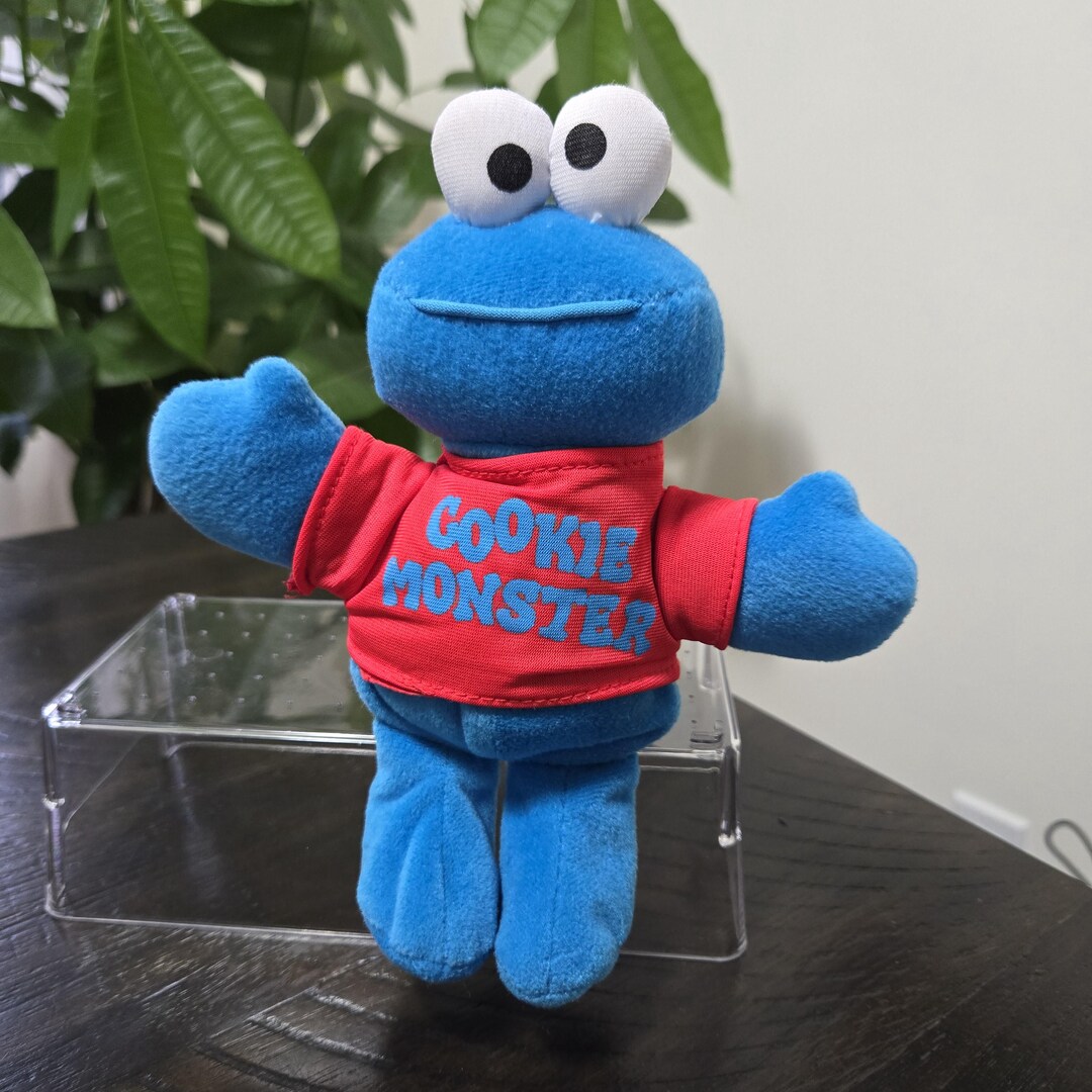 Giggle Bean Pal Cookie Monster 8 Inch Beanie Stuffed Soft Toy - Etsy