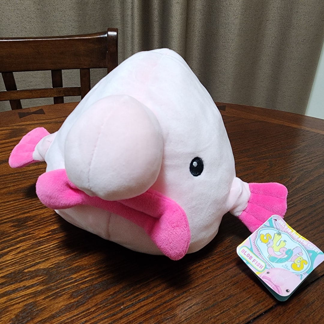 Super Soft Fiesta Pink Blob Fish Ocean Stuffed Animal Plush NWT Clean ...