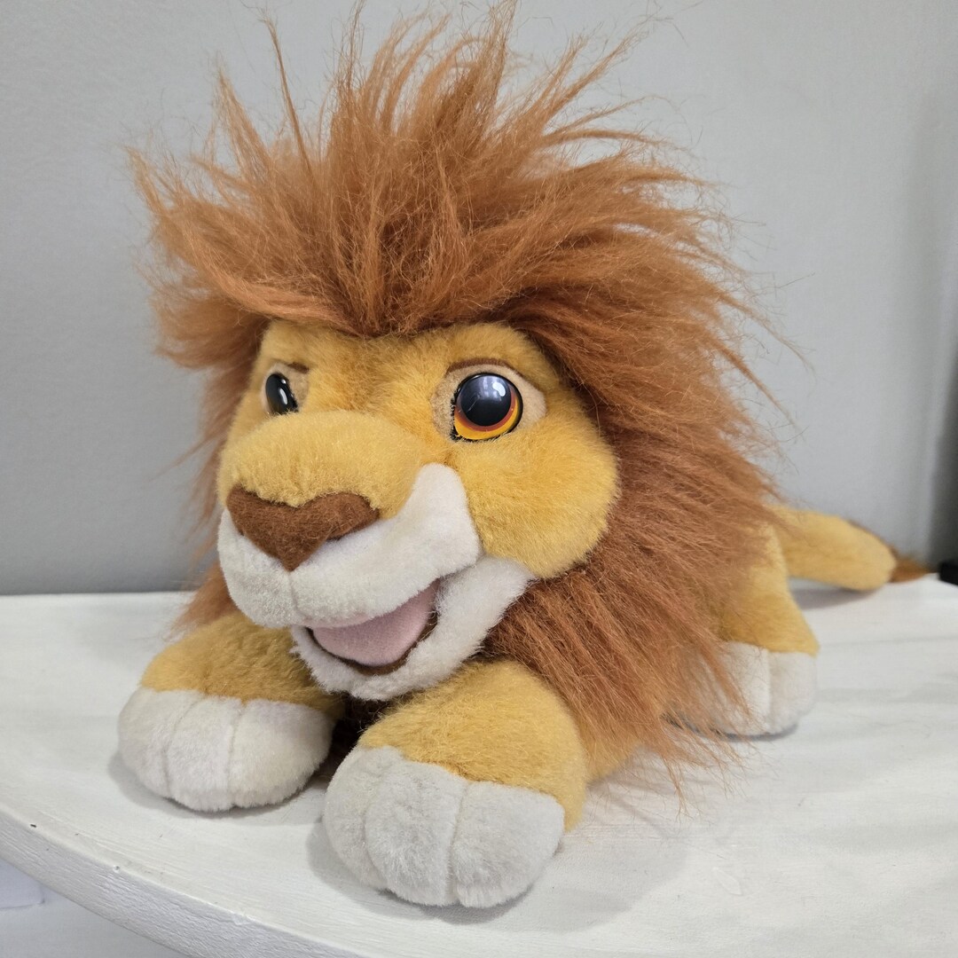 Lion King Disney Simba Vintage 12" Plush Lion Hand Puppet Roar Sound ...