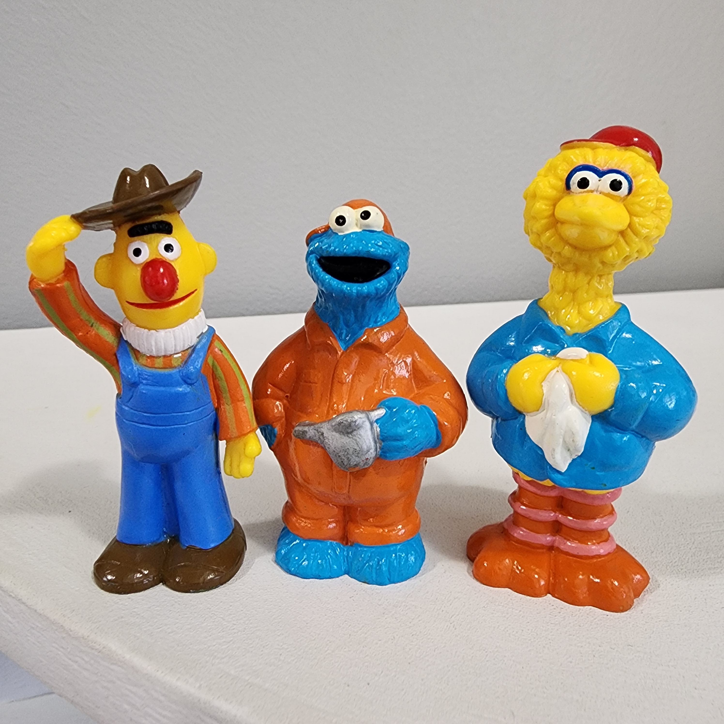 Sesame Street Figures Toy Lot Big Bird Cookie Monster and Bert PVC Vintage Figures Etsy Australia