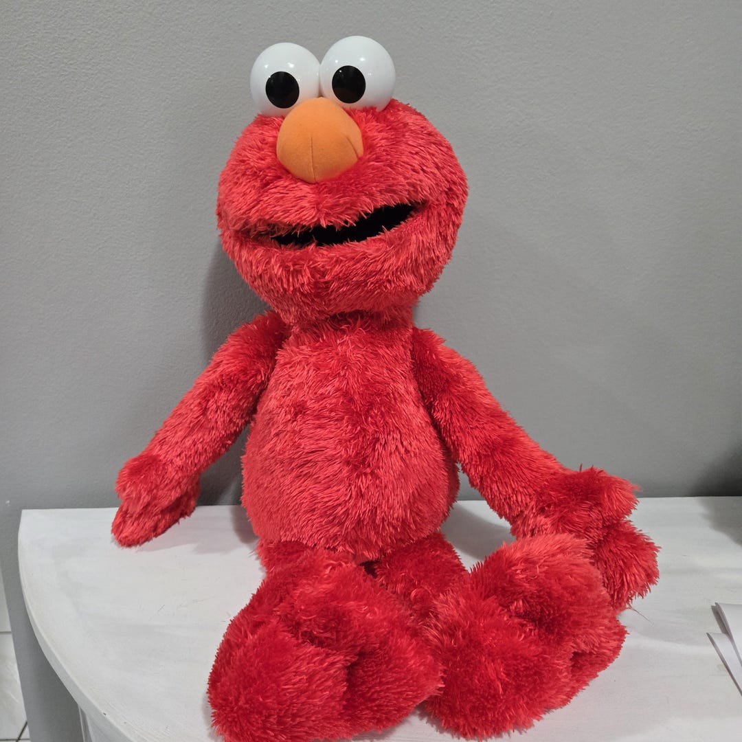 Sesame Street ELMO Huge 22 Inch Plush Red Monster Character Stuffed ...