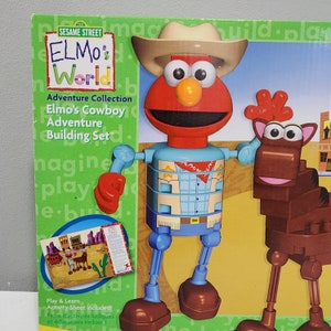 K'NEX Elmo's World Talking Cowboy Adventure Building Set Horse Sesame ...