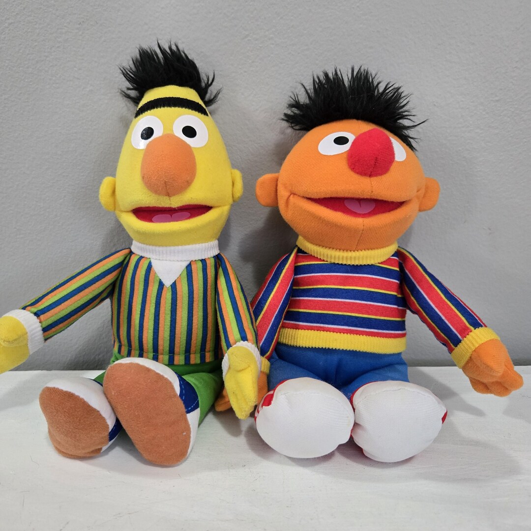 Sesame Street Bert and Ernie Dolls 10" Plushie Kids Soft Character Toys ...