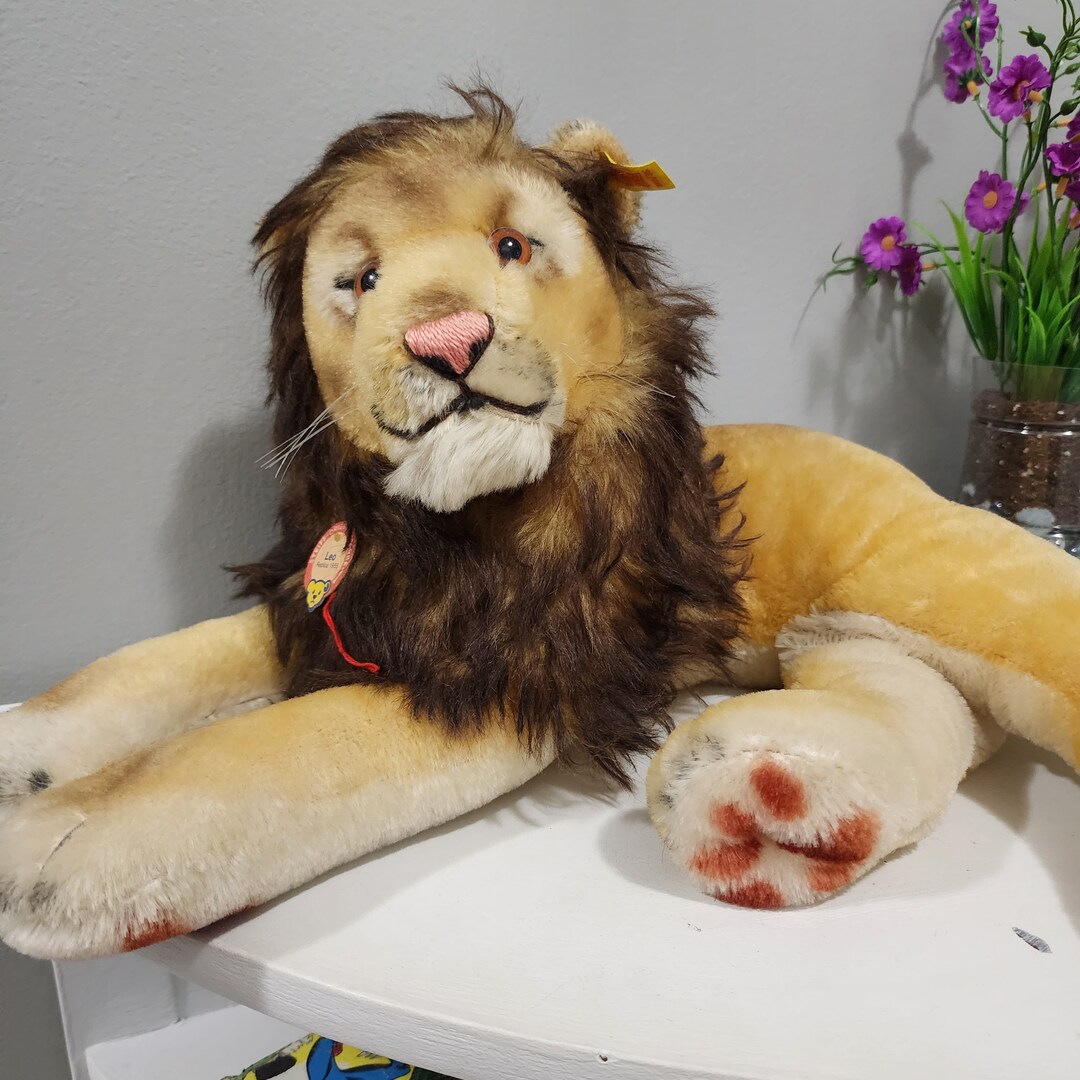 Steiff Leo the Lion 24" Authentic German Mohair 1955 Replica Stuffed ...