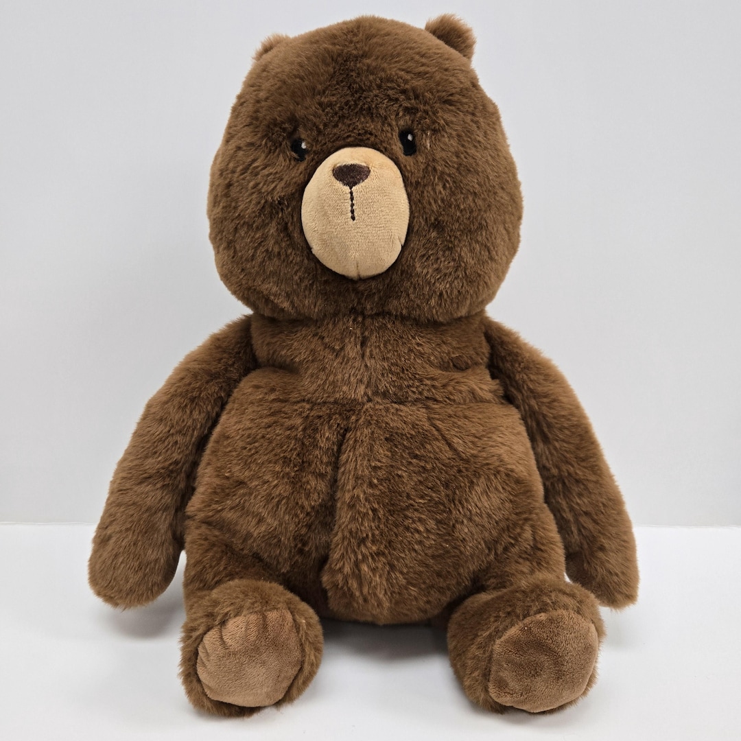 Giggle Scape Teddy Bear Plush Stuffed Animal 12” Brown Soft Eyes - Etsy