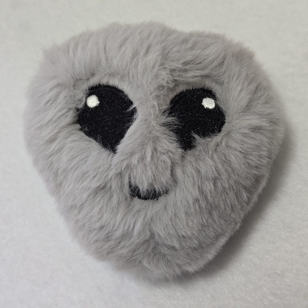 Cute Grey Fuzzy Alien Head Mini Plush 3.5" Pocket Stuffed Animal - Etsy
