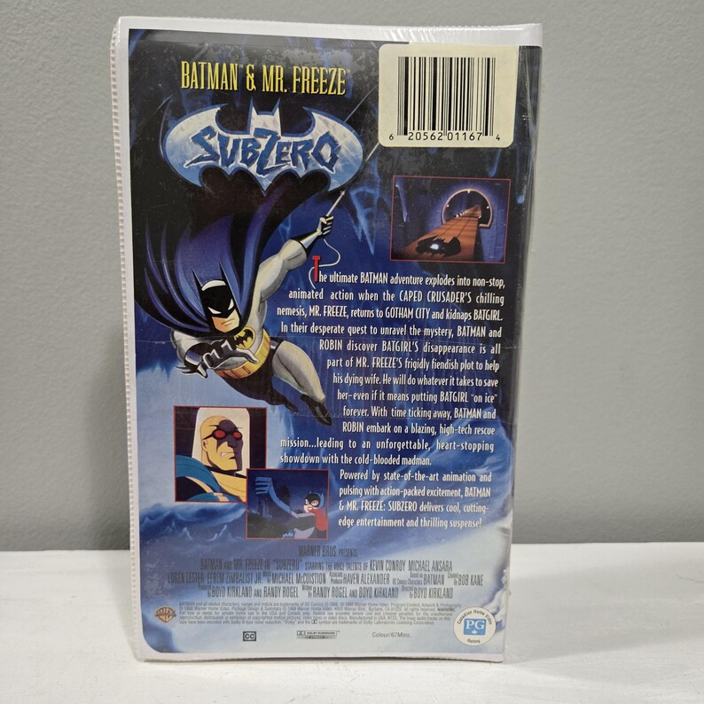Batman & Mr. Freeze Sub Zero VHS Tape Warner Bros Animated Movie - Etsy