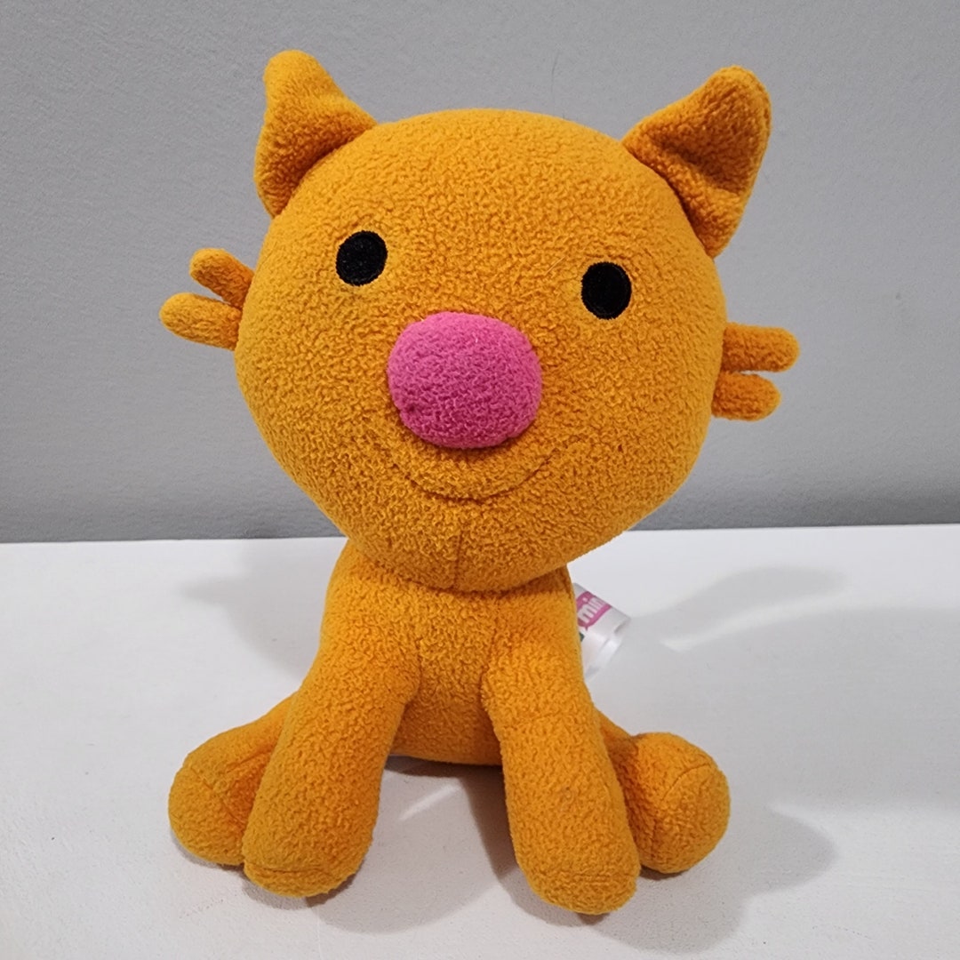 Sago Mini Plush Jinja Orange Cat 9 Toy Sitting Pink Nose Kitten Kitty ...