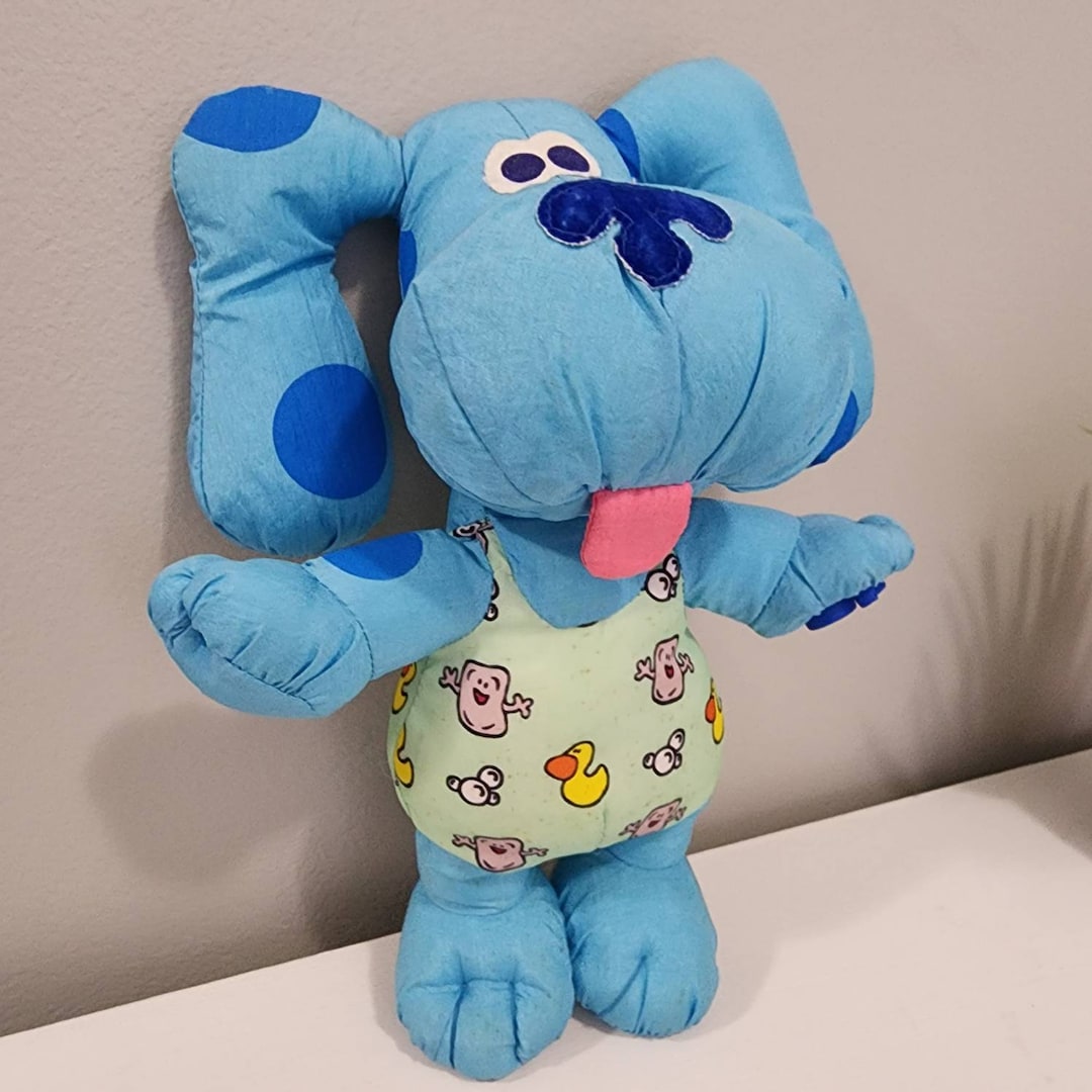 Blues Clues Bath Time Blue 10 Inch Plush Nylon Stuffed Animal Puppy Dog ...