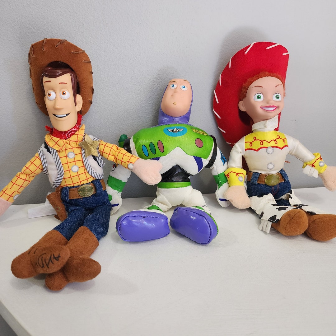 Disney Toy Story Vintage Dolls Woody Buzz and Jesse 8 Inch Cowboy ...