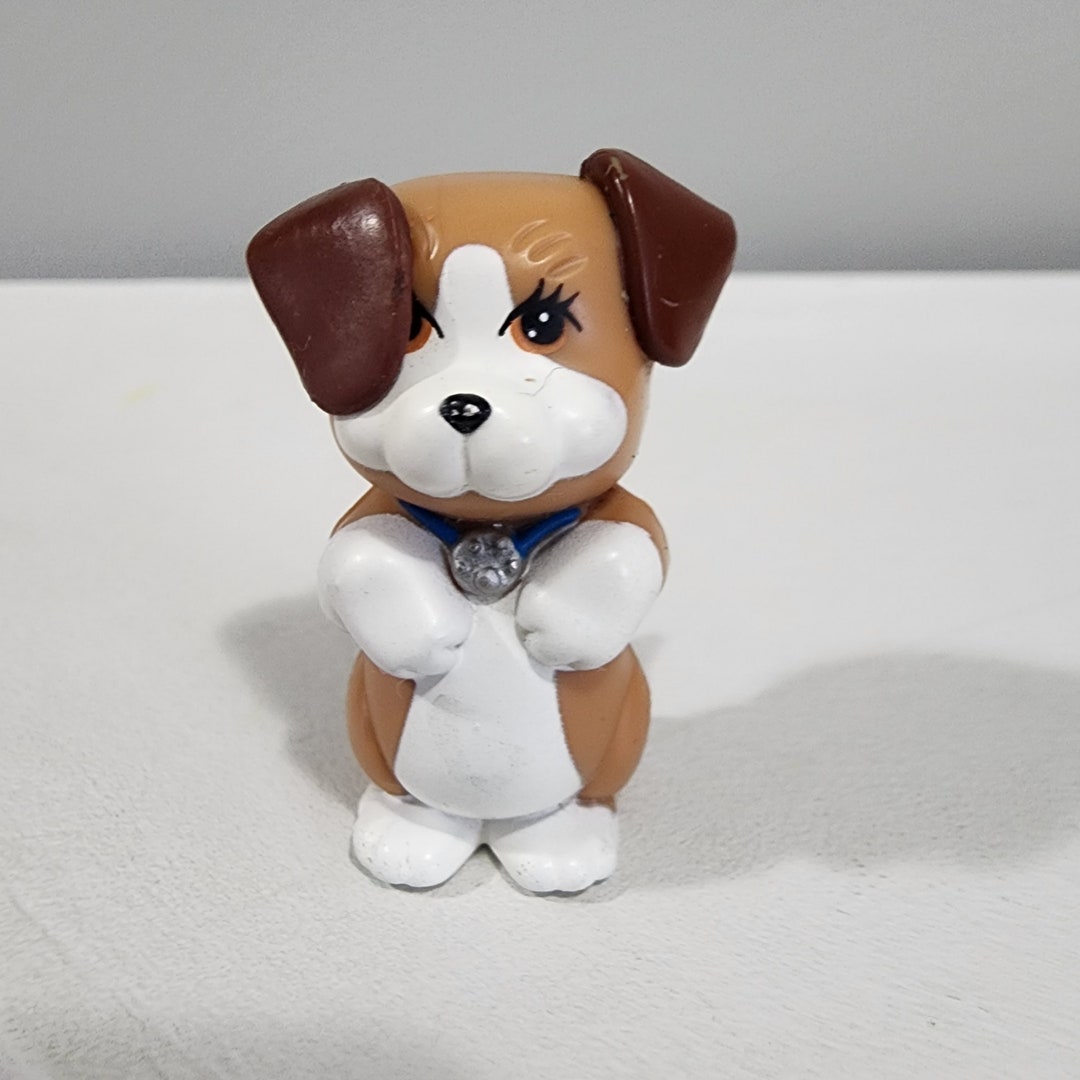 Kenner 1993 Littlest Pet Shop Prize Winning Pups Brown White Standing ...