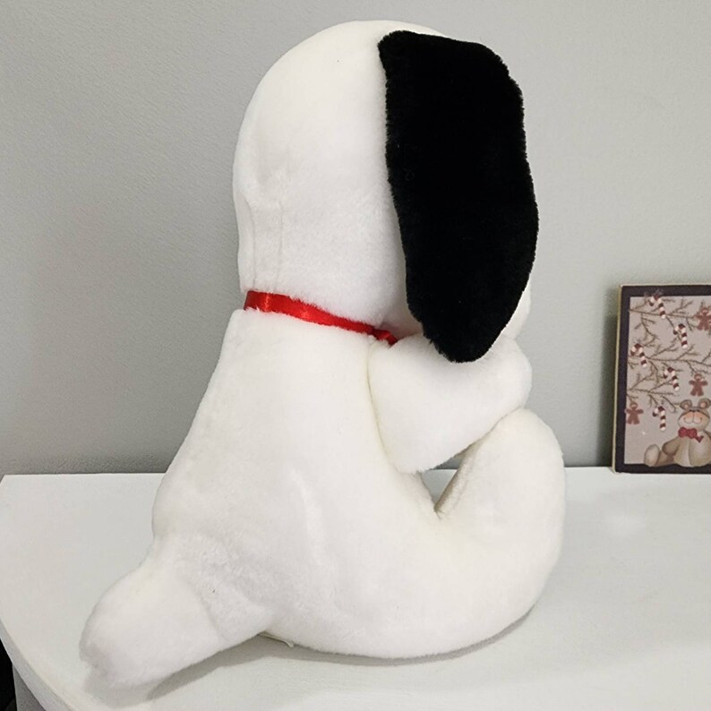 Peanuts Classic Snoopy Plush Stuffed Toy With Red Bow - Etsy
