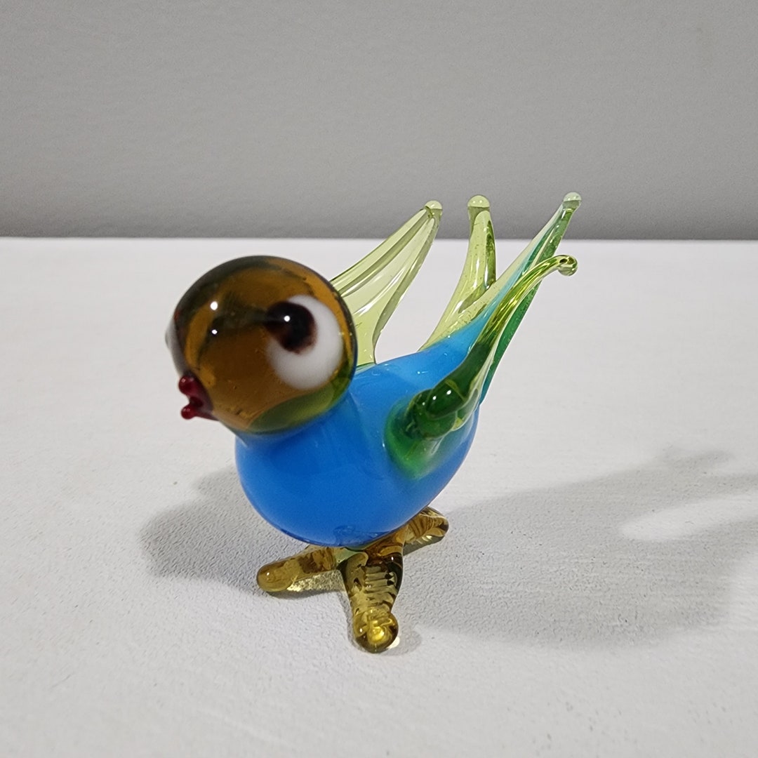 Small Handmade Glass Bird - Etsy