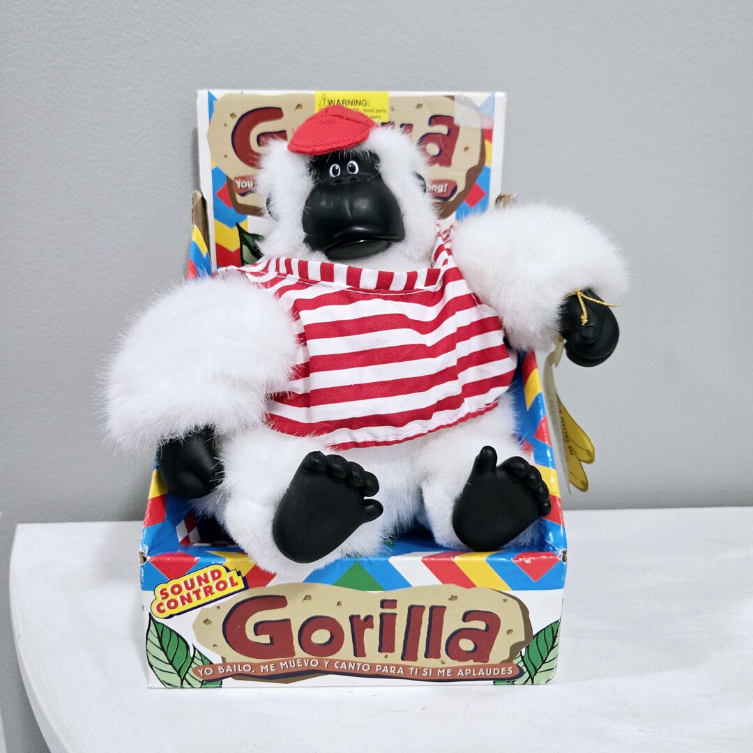 Vintage 90s Magogo Macarena Gorilla Monkey Plush Ape Animated Singing ...