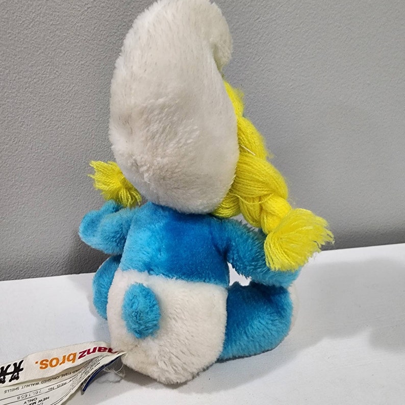 SMURFETTE Vintage 1981 SMURF Stuffed Plush DOLL Toy Ganz Bros Wallace ...