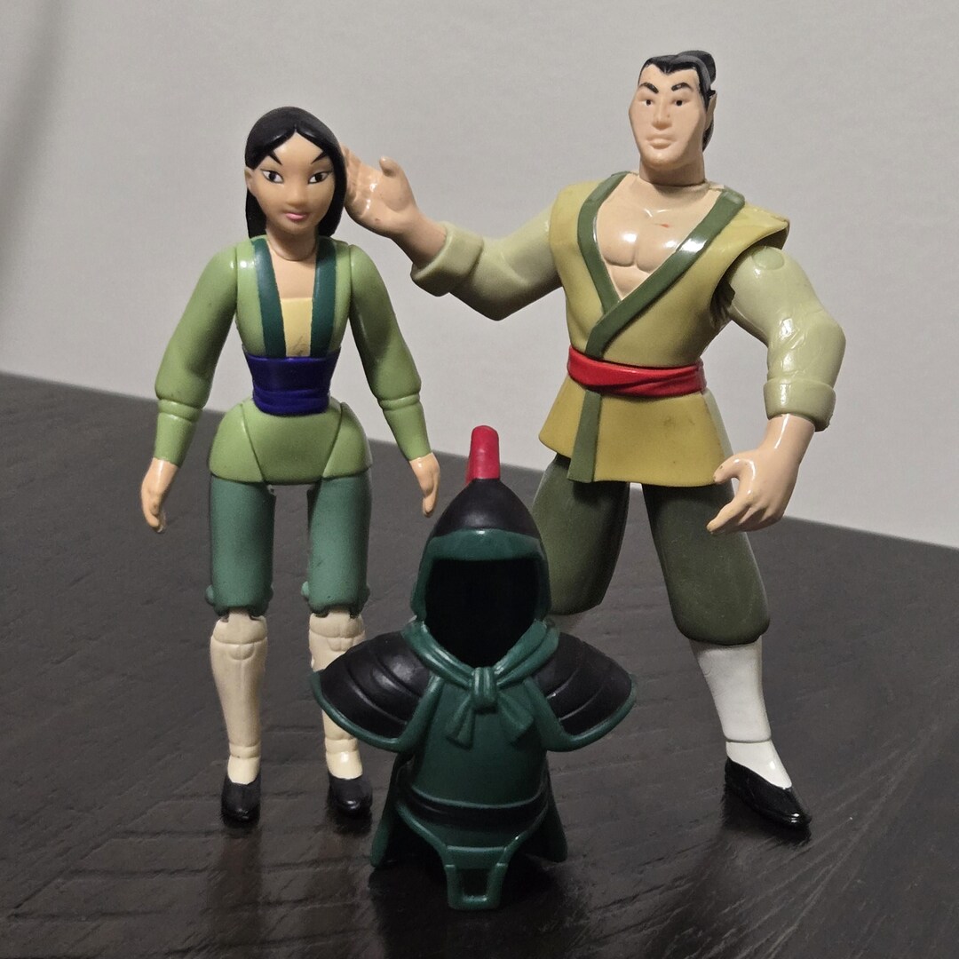 Vtg Disney's Mulan Mcdonalds Toys Li Shang and Mulan With Removeable ...